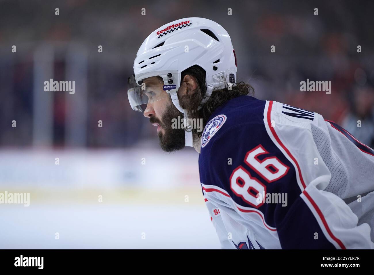 Columbus Blue Jackets' Kirill Marchenko plays during an NHL hockey game ...