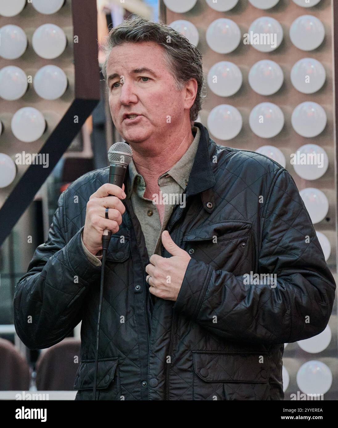 NEW YORK, NY, USA - DECEMBER 18, 2024: New Year's Numerals "2025 ...