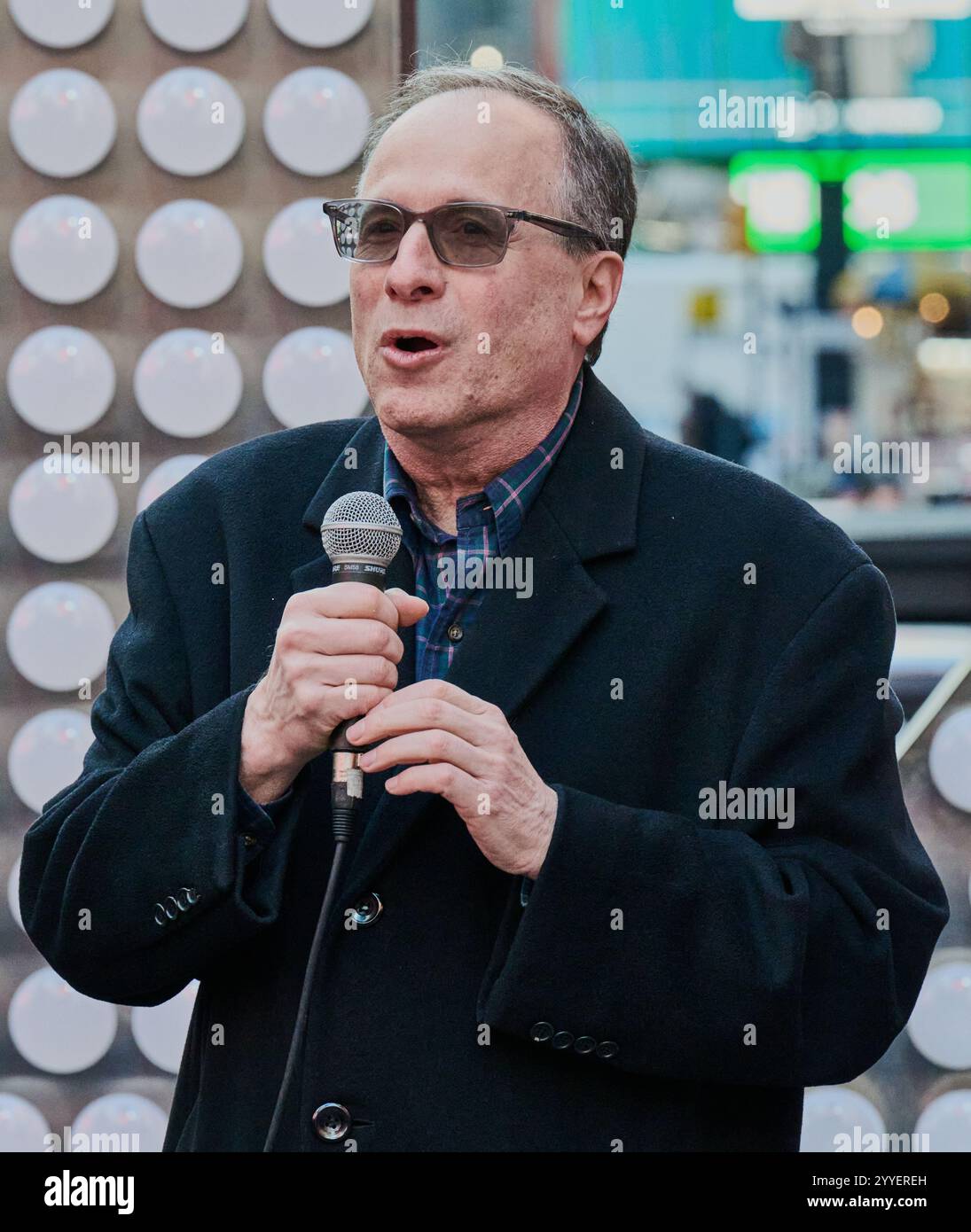 NEW YORK, NY, USA - DECEMBER 18, 2024: New Year's Numerals "2025 ...