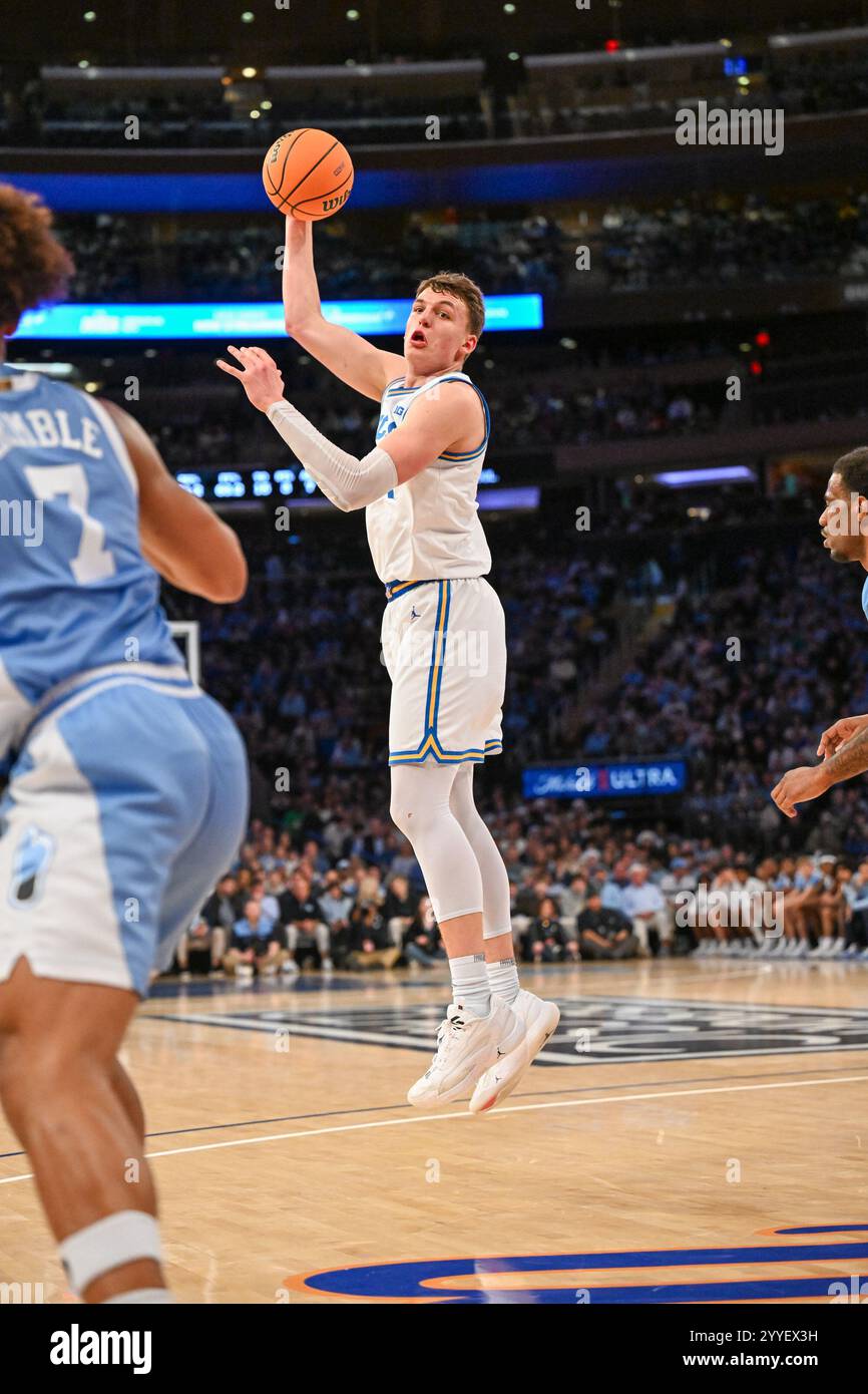 New York, Ny, USA. 21st Dec, 2024. TYLER BILODEAU 34 JR. F F UCLA BRUINS during UNC UCLA Men;s ...