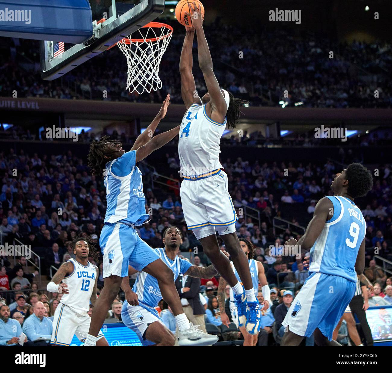 UCLA Bruins forward William Kyle III (24) dunks over North Carolina Tar ...
