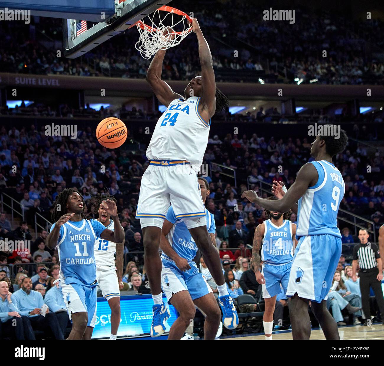 UCLA Bruins forward William Kyle III (24) dunks over North Carolina Tar ...