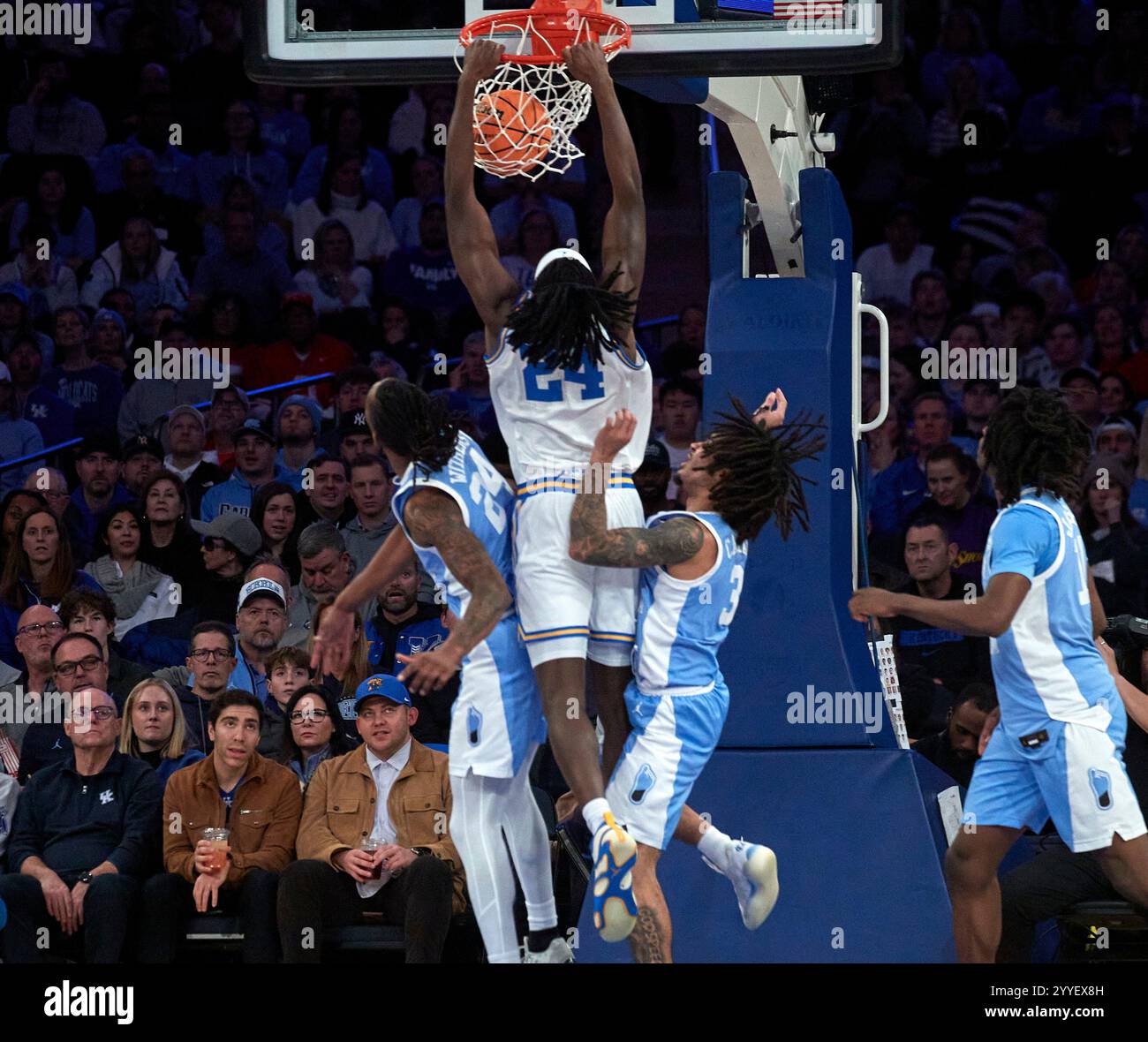 UCLA Bruins forward William Kyle III (24) dunks over North Carolina Tar ...