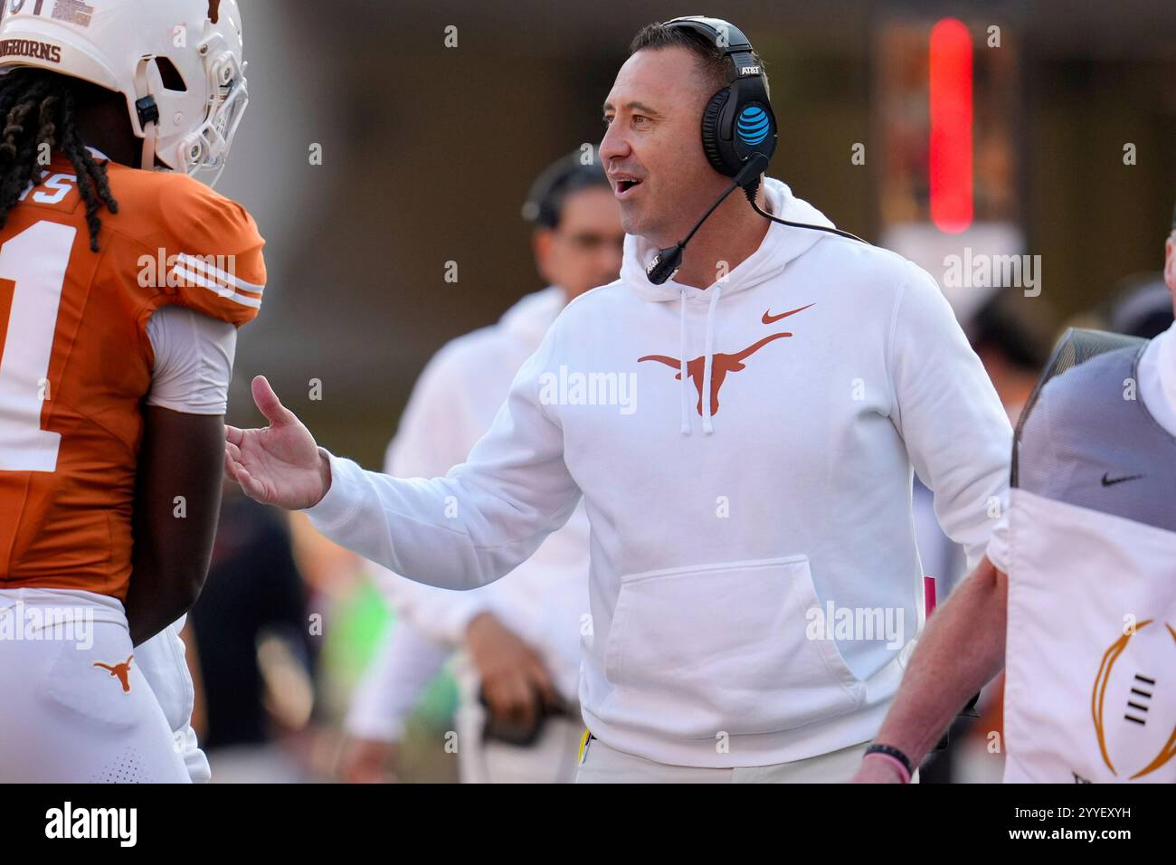 Austin, Texas. 21st Dec, 2024. Texas head coach Steve Sarkisian during ...
