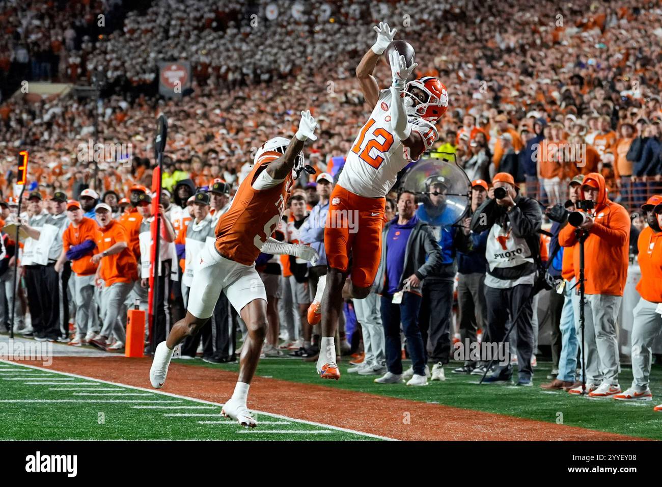 Austin, Texas. 21st Dec, 2024. Clemson wide receiver Bryant Wesco Jr ...