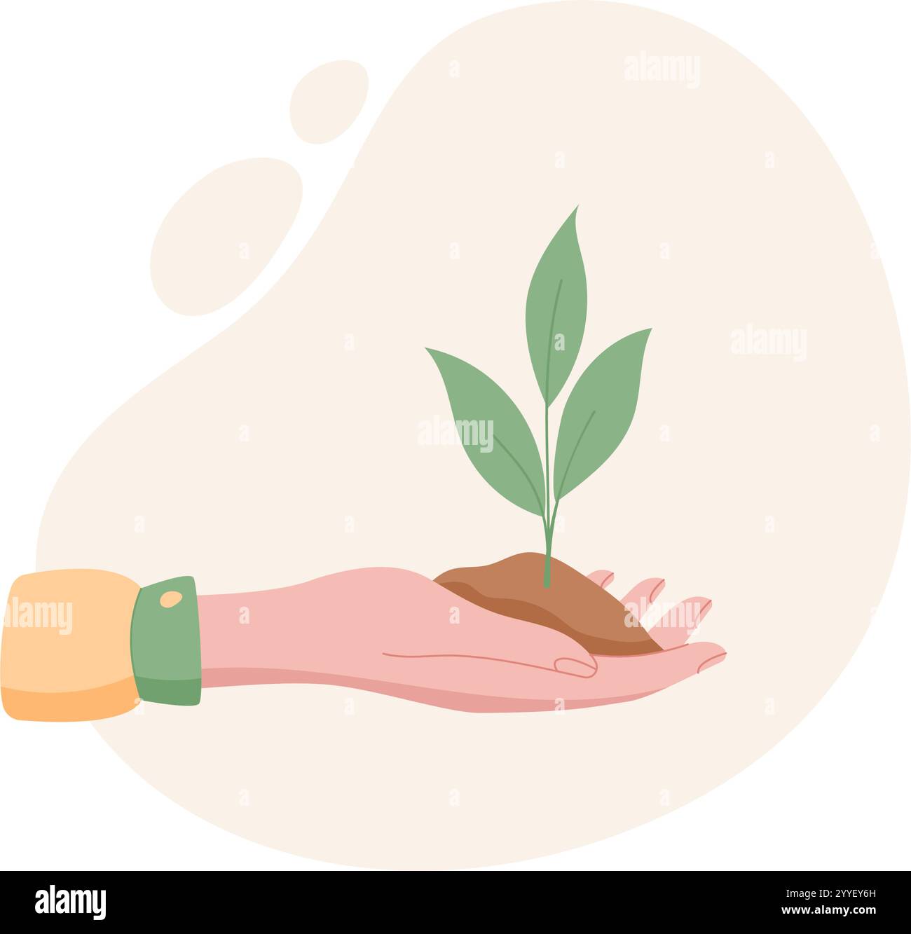 Hand plant cartoon Stock Vector Images - Alamy