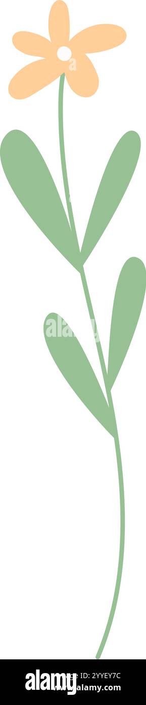 Simple Flat Flower Plant Illustration Stock Vector Image & Art - Alamy