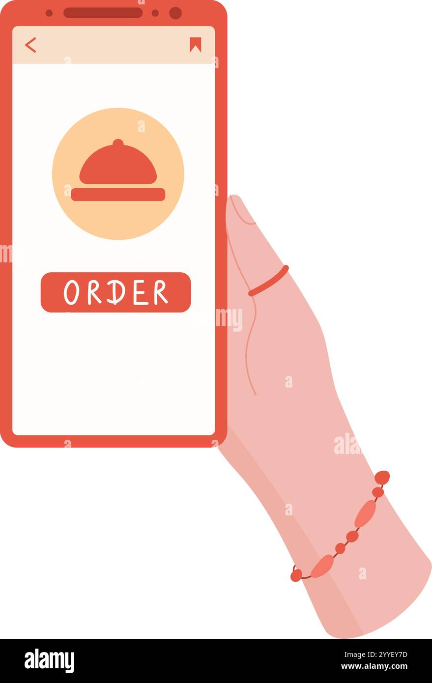 Customer using mobile app Stock Vector Images - Alamy