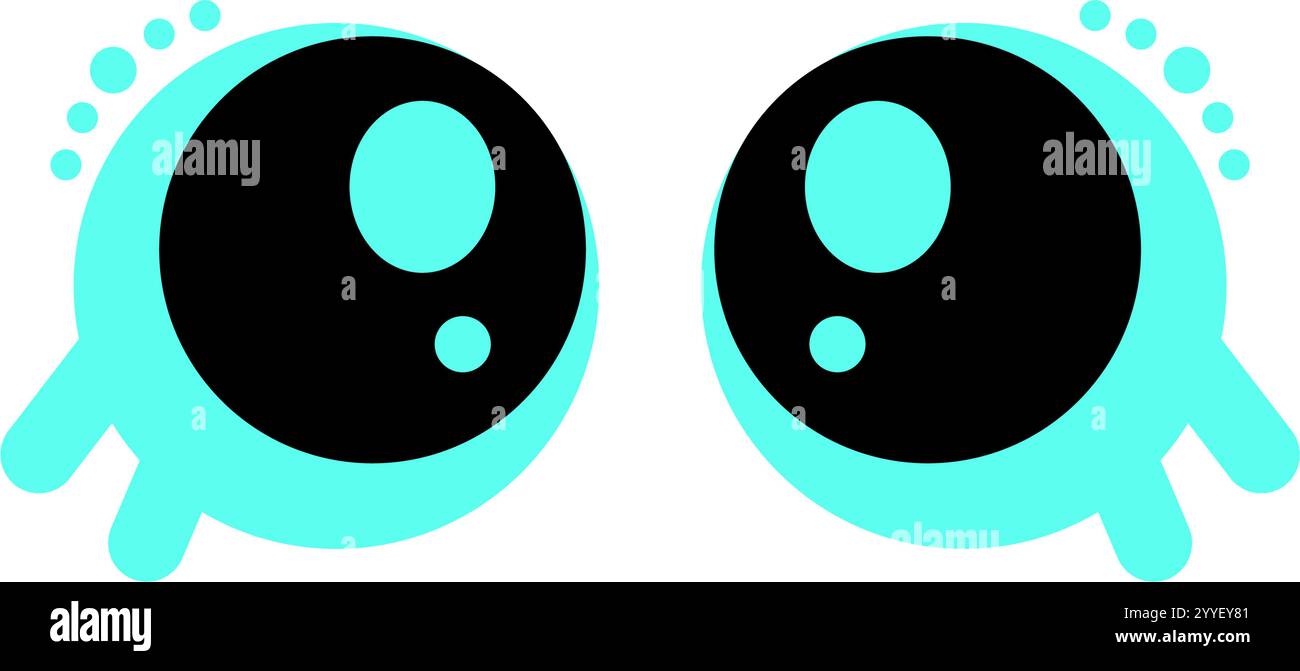 Cute Cartoon Eyes Shape Stock Vector Image & Art - Alamy