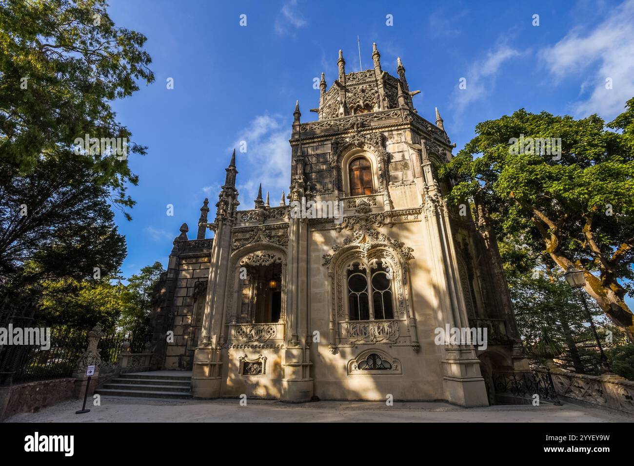 The Octagonal Tower of Quinta da Regaleira Palace on a Summer Day ...