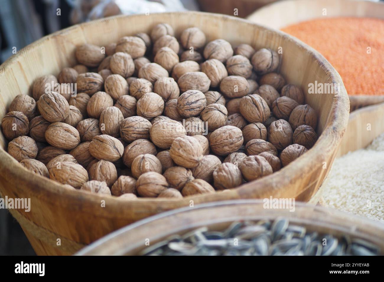 Natural walnuts beautifully arranged hi-res stock photography and ...