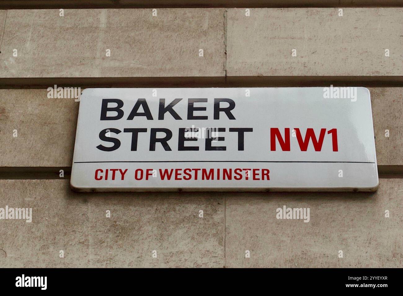 Baker Street sign, Marylebone, City of Westminster, London, England ...