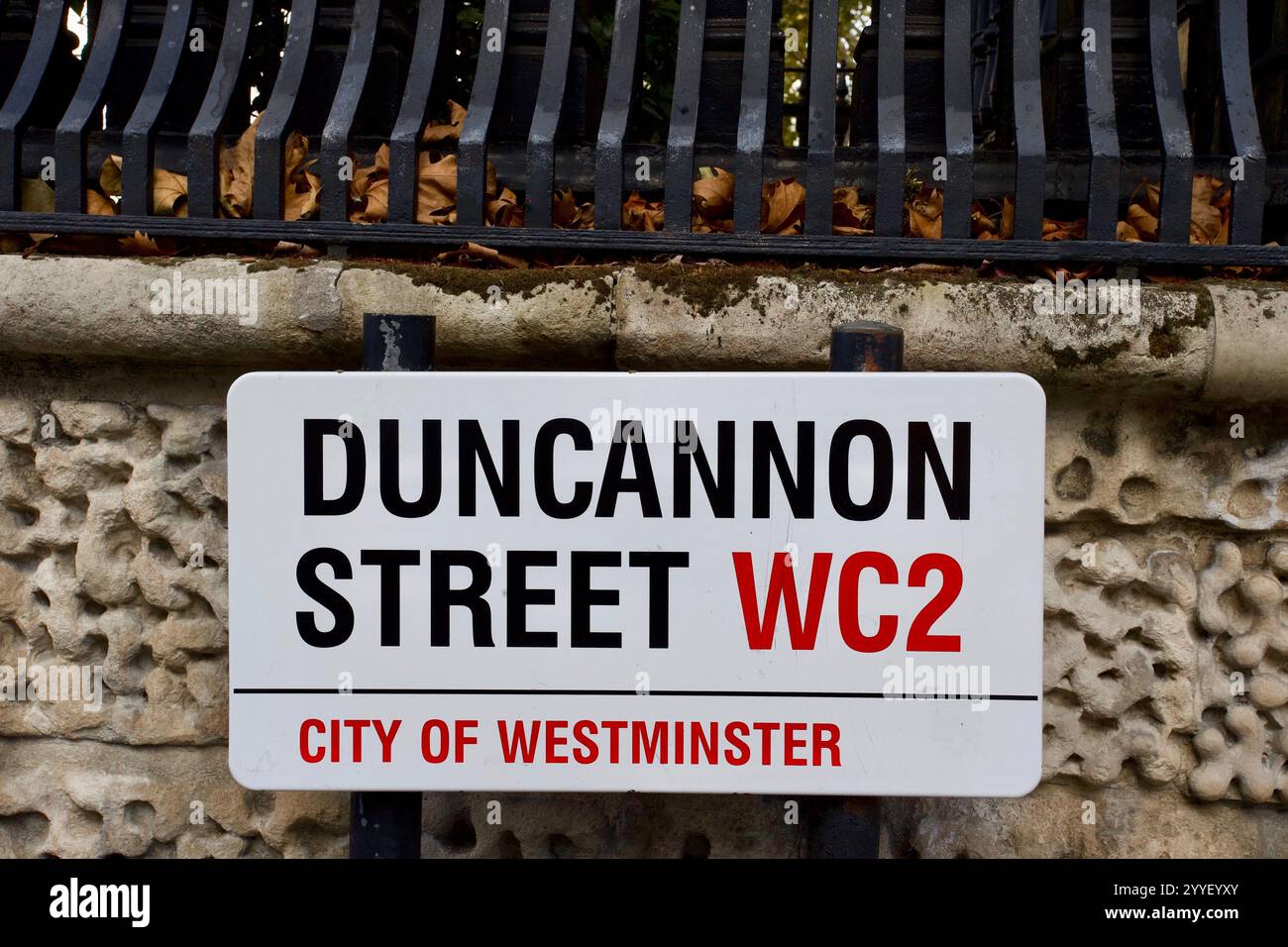Duncannon Street sign, Charing Cross, City of Westminster, London ...