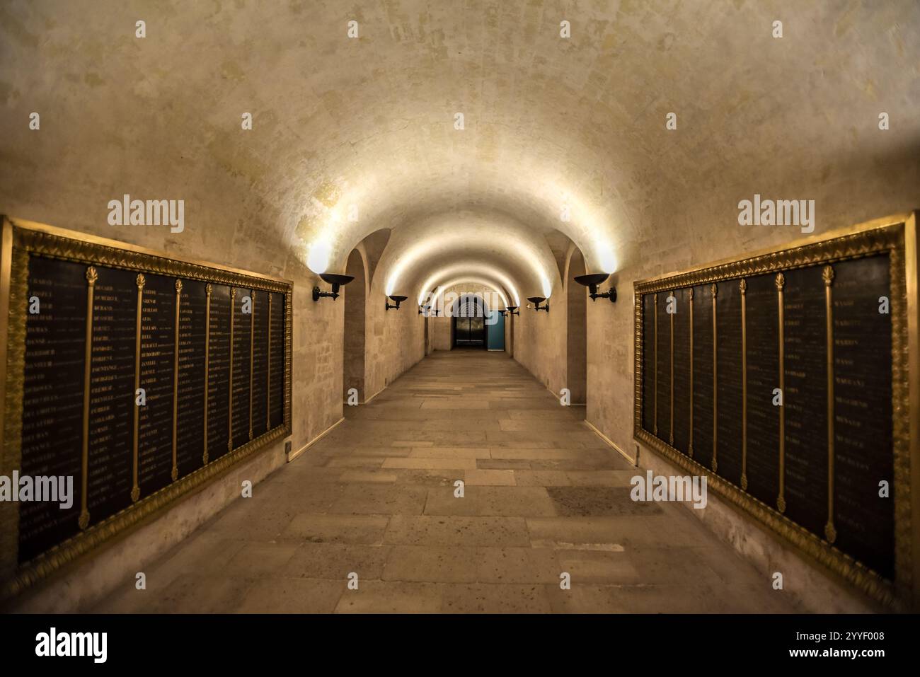 Corridor of the Crypt in the Panthéon - Paris, France Stock Photo - Alamy