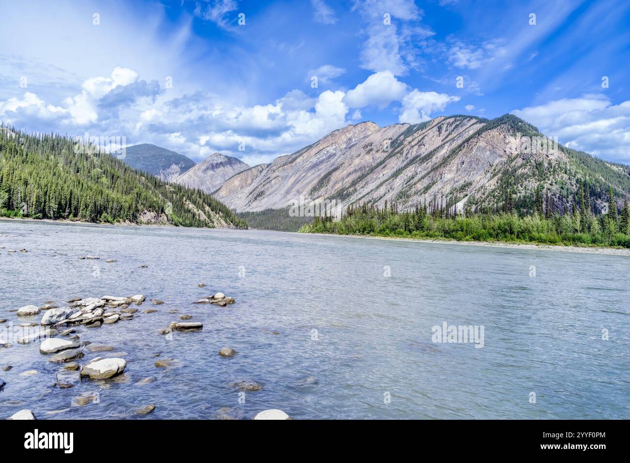 Upstream view to South Nahanni River - Nahanni National Park Reserve ...