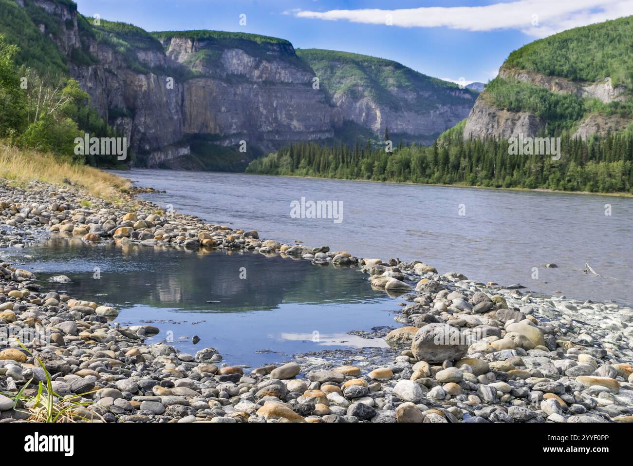 Kraus Hot Springs pool, South Nahanni river, Nahanni National Park ...