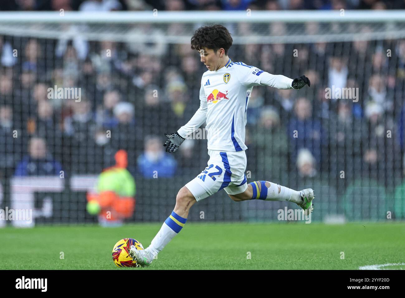 Leeds, UK. 21st Dec, 2024. Ao Tanaka of Leeds United in action during ...