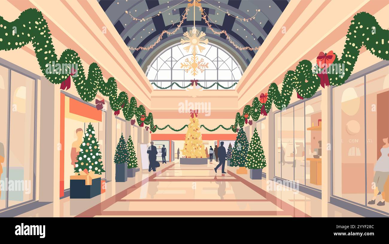 Red shop interior Stock Vector Images - Alamy