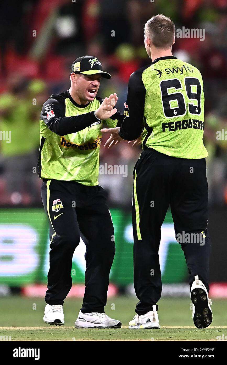 Sydney, Australia. 21st Dec, 2024. Lockie Ferguson of Sydney Thunder ...