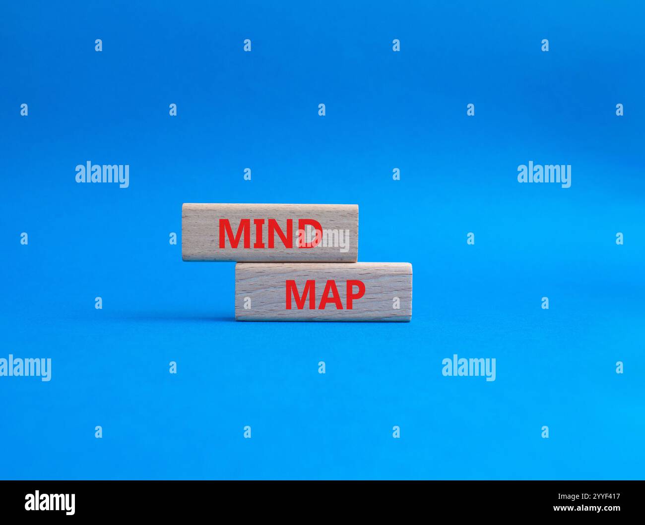 Mind Map symbol. Concept word Mind Map on wooden blocks. Beautiful blue ...