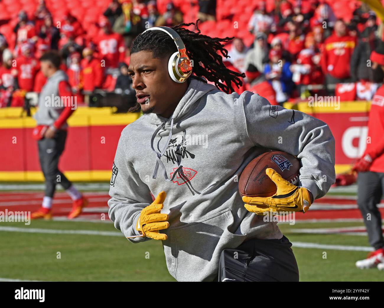 Kansas City Chiefs running back Isiah Pacheco (10) runs with the ball ...