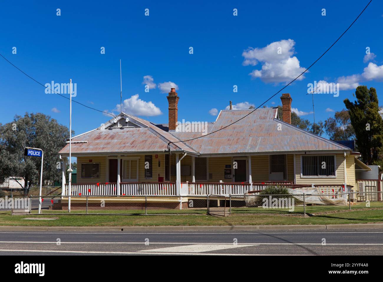 A historic police station located in Mungindi, New South Wales ...
