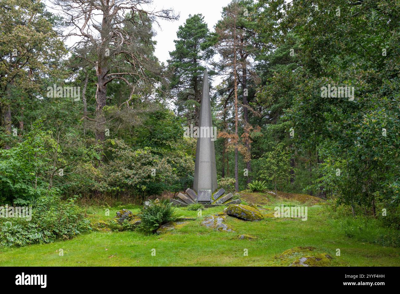 Stockholm, Sweden - July 16 2024: Andree balloon expedition monument ...