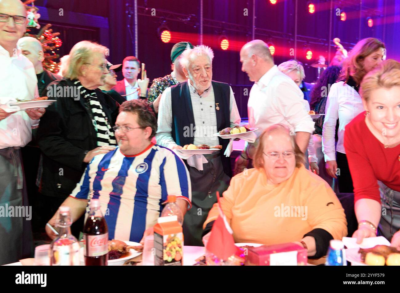 Frank Zander, Dieter Hallervorden, Kai Wegner und Franziska Giffey bei ...