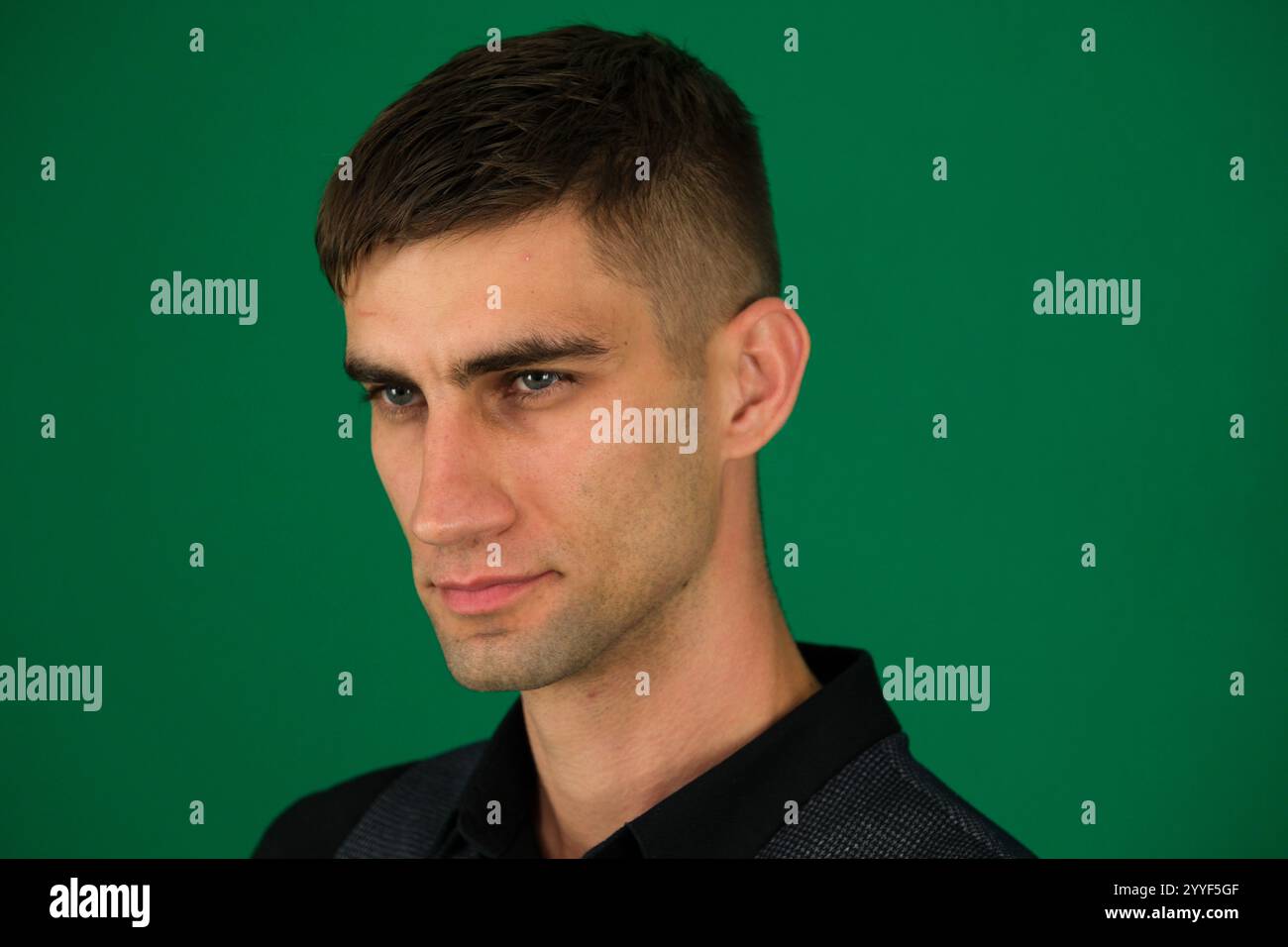 Photo of amazing business guy in excited mood with crossed hands ...