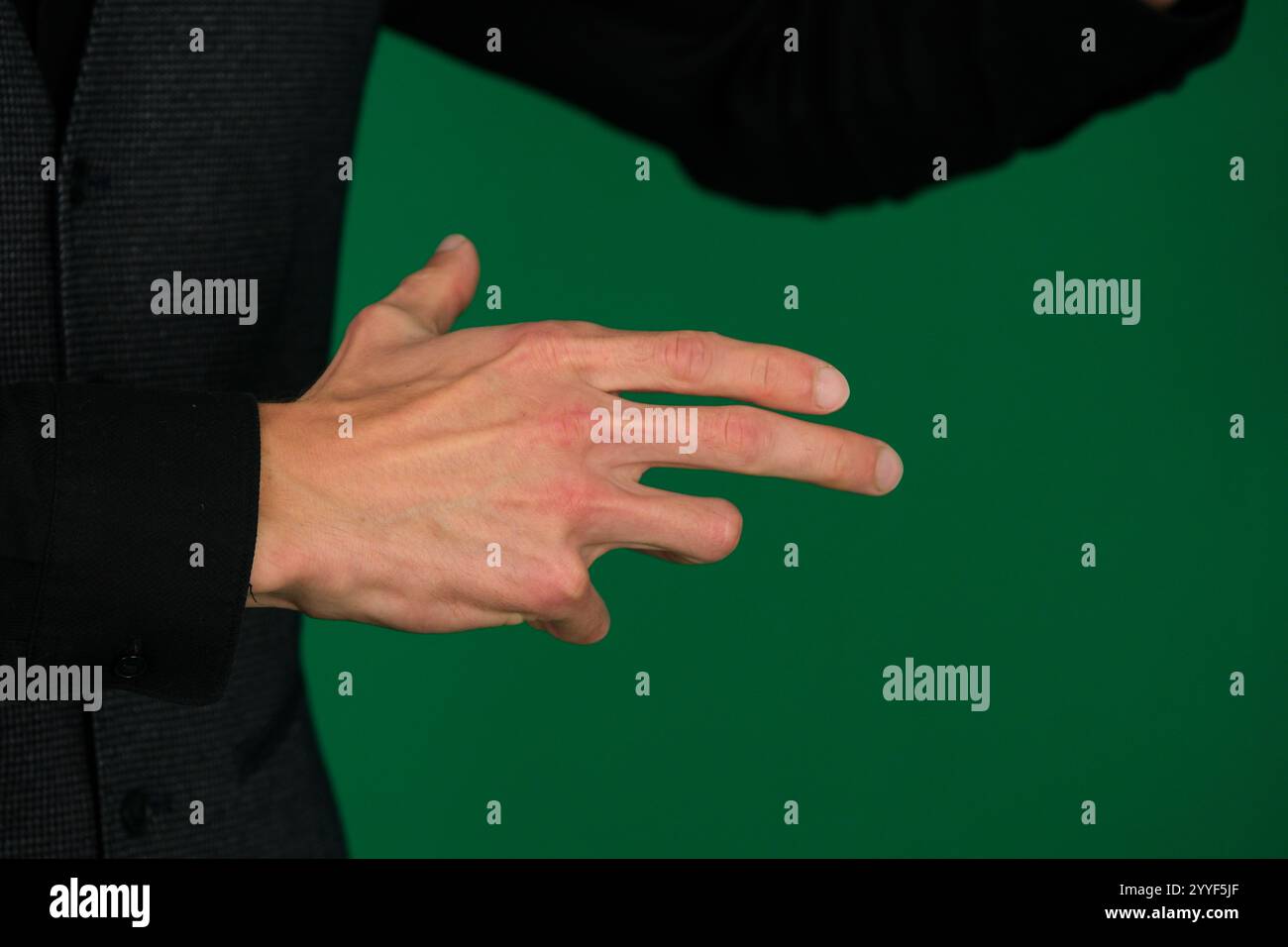 Green screen hand gestures hi-res stock photography and images - Alamy