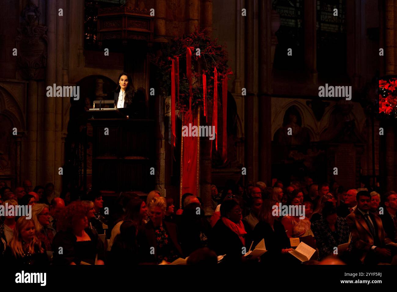 Michelle Dockery gives a reading in the nave during the Together At ...