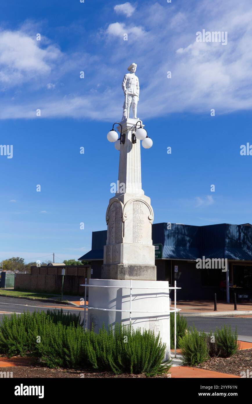The restored "Man on the Monument" War Memorial on a roundabout in ...