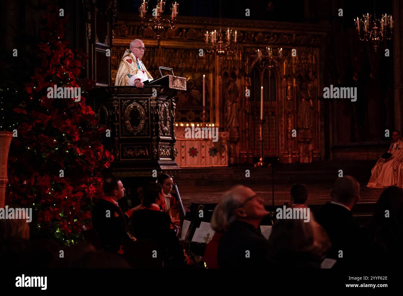 Dean of Westminster the Very Reverend Dr David Hoyle gives a reading ...