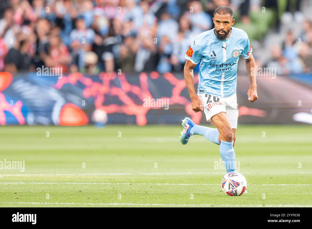 Melbourne, Australia. 21st Dec, 2024. Melbourne City's Samuel Souprayen ...