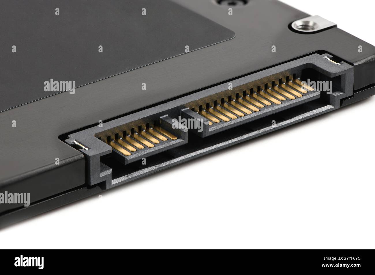 Solid state drive (SSD) isolated on white background. The SATA SSD ...