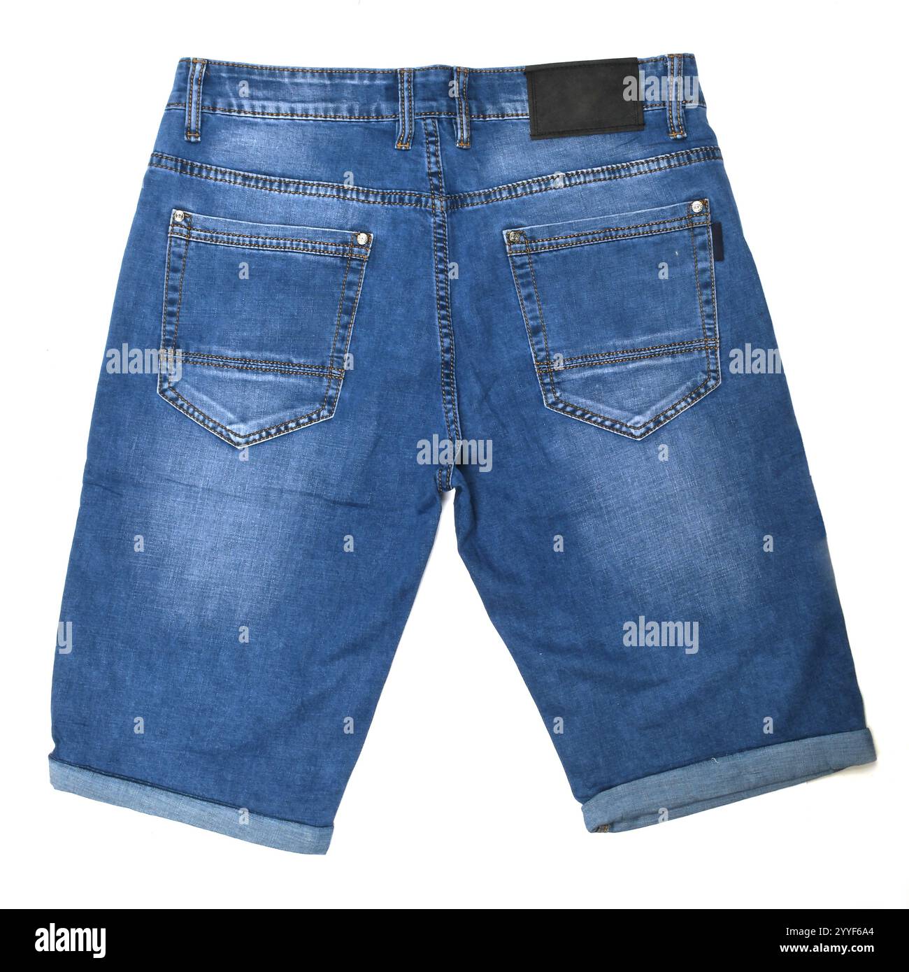 Denim breeches. Shorts. Side view. Photo on a mannequin. Isolated image ...