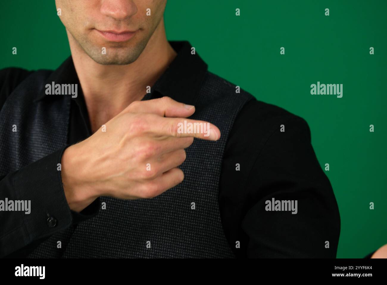 Young black man points camera hi-res stock photography and images - Alamy