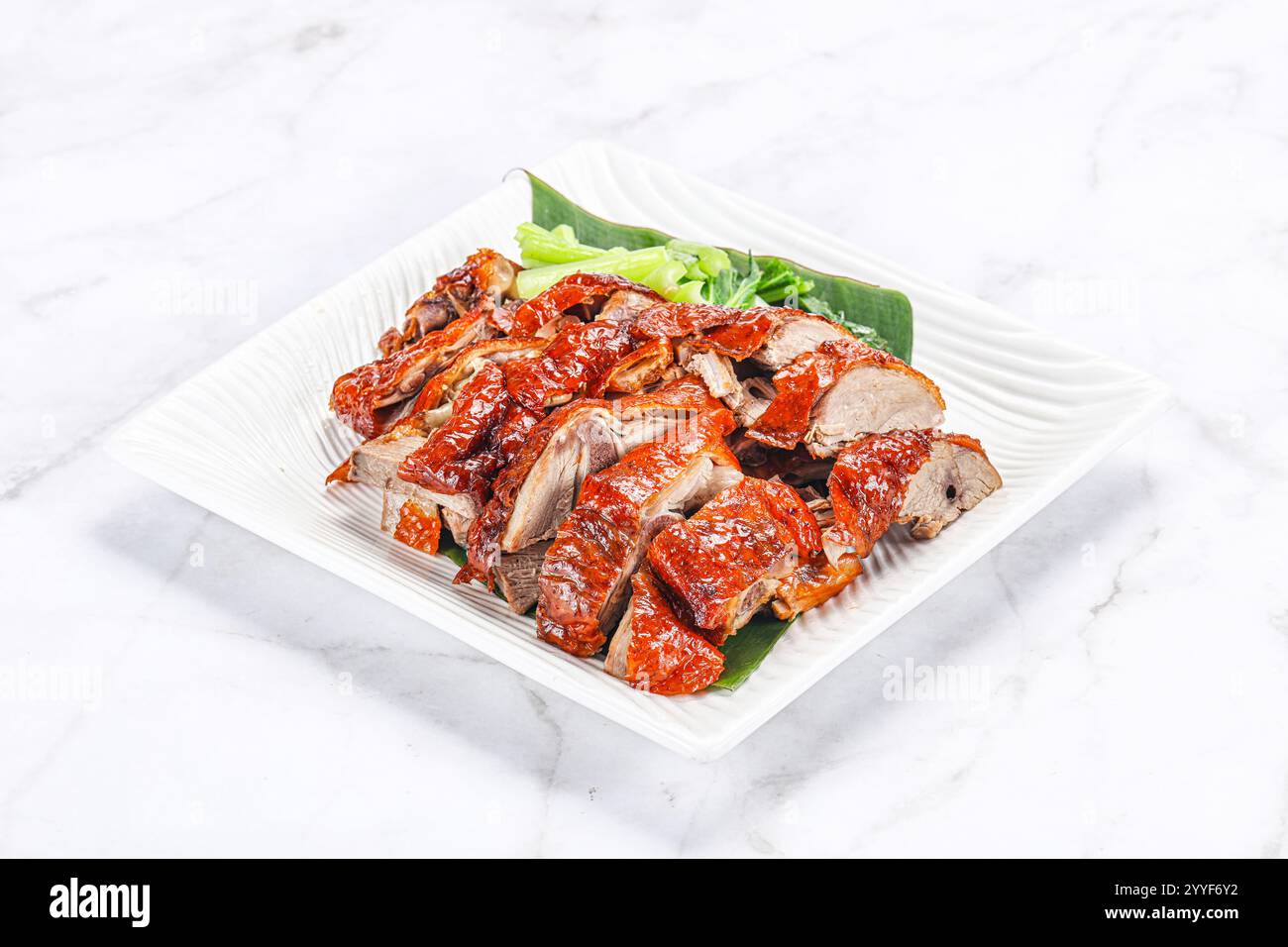 Asian cuisine - roasted duck meat with skin Stock Photo - Alamy