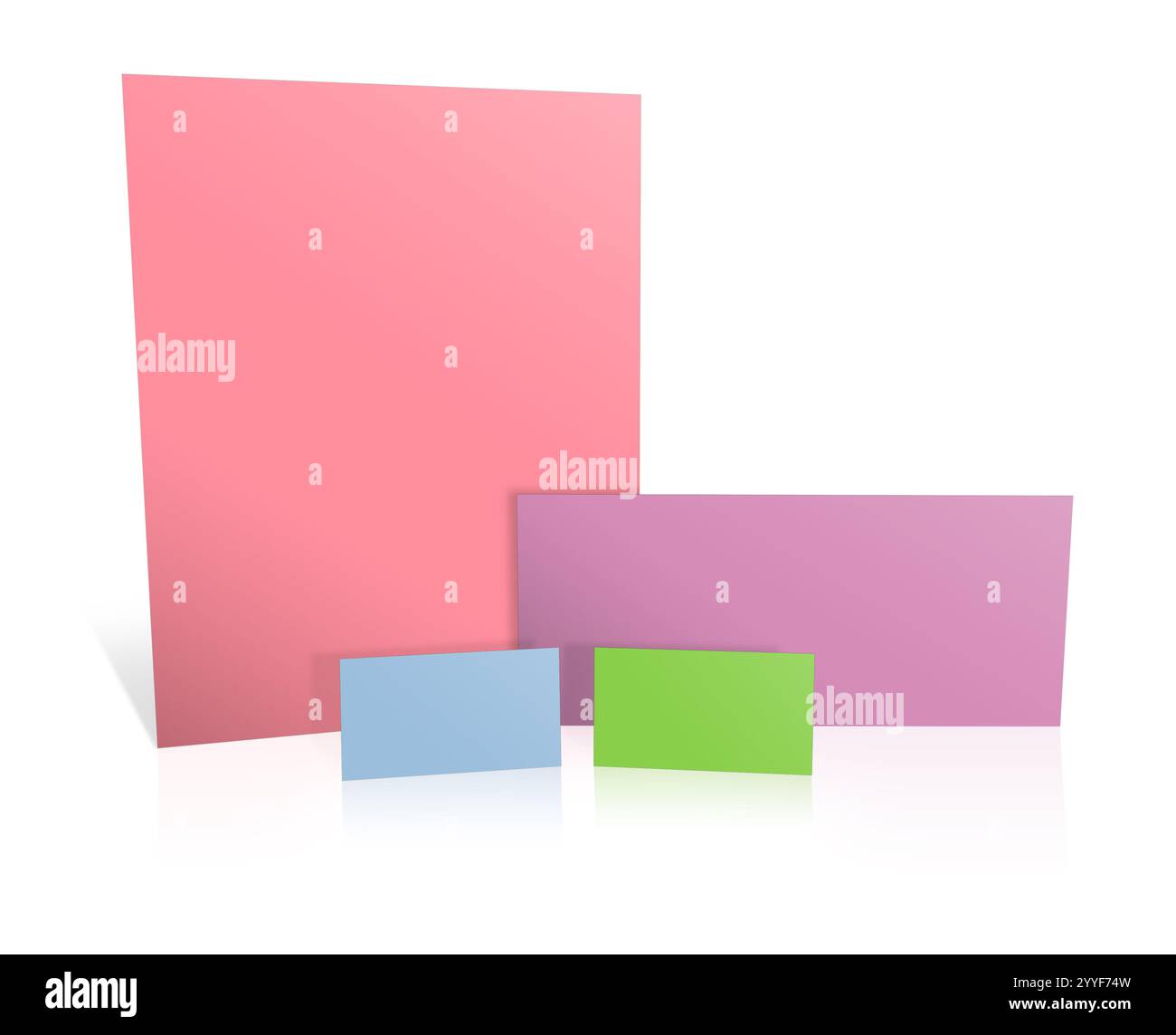 Four promotional paper blank template for presentation layouts and ...