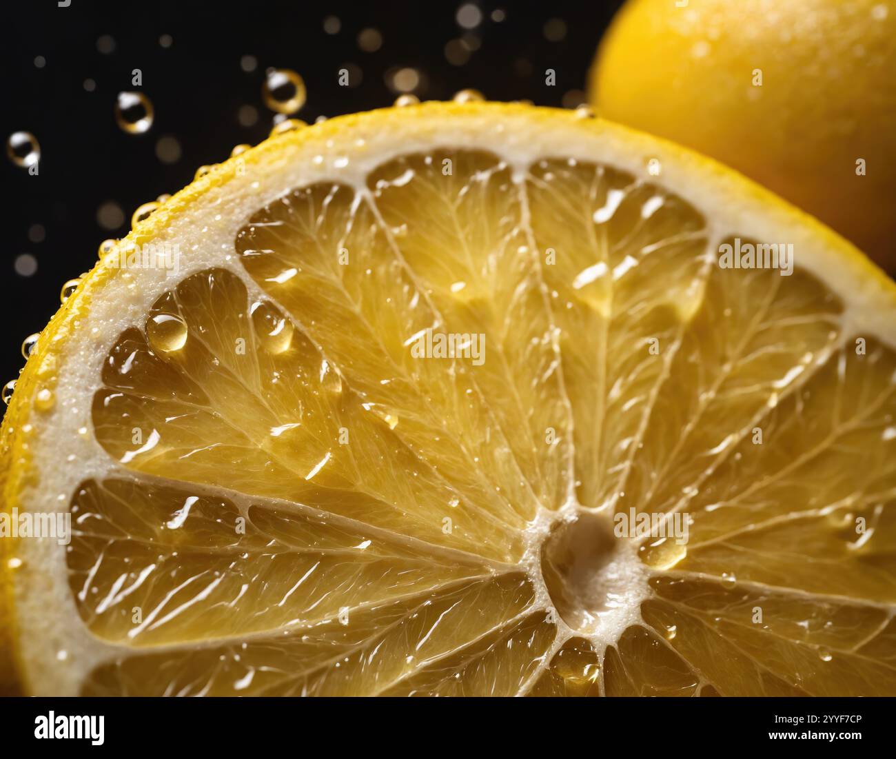 Sliced lime lemon falling water hi-res stock photography and images - Alamy