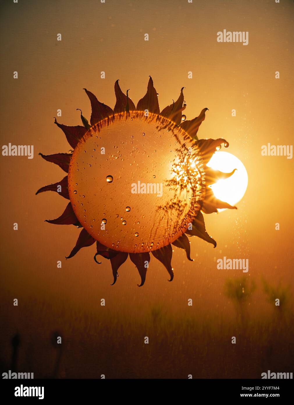 The concept of the sun and water. The image in the form of the sun. The ...