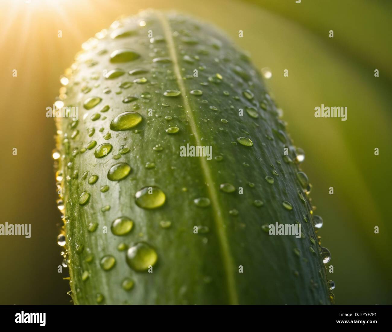 Zucchini squash, vegetable, macro, portrait. Fresh zucchini with water ...
