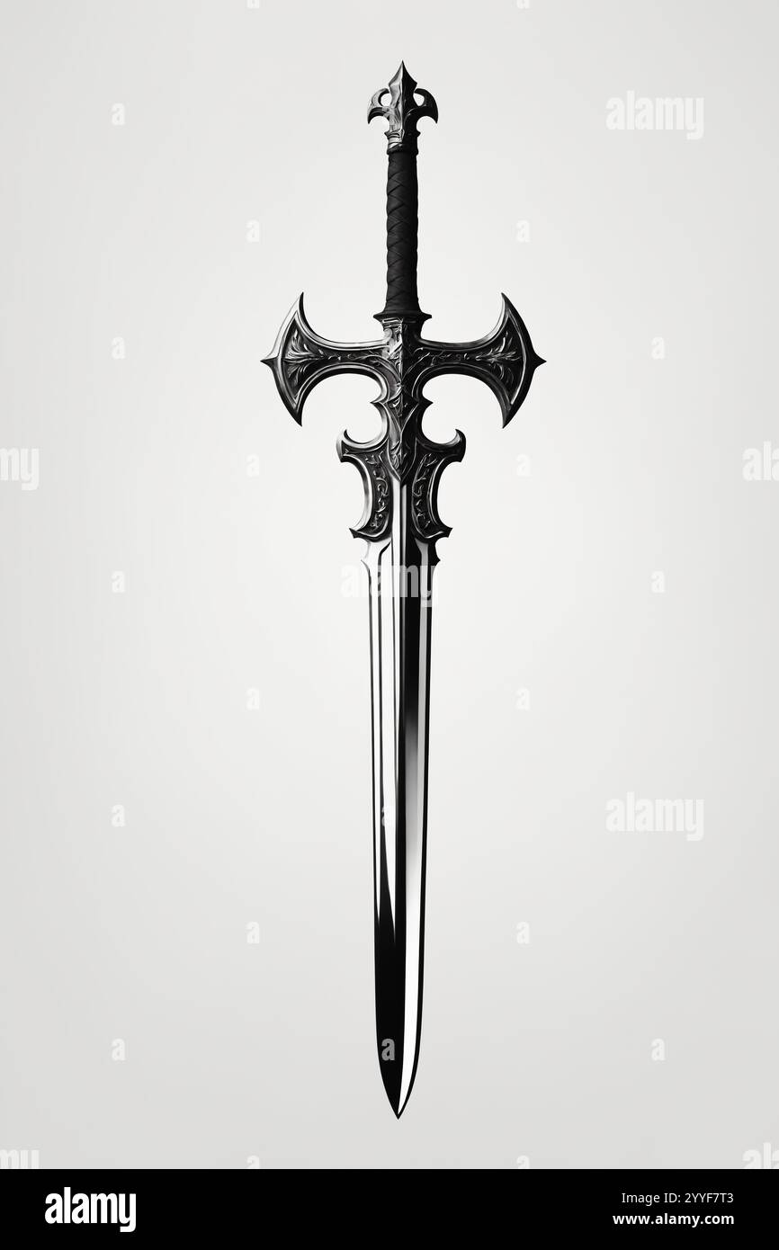 Sword isolated on white background. Blank for design, decoration, coat ...