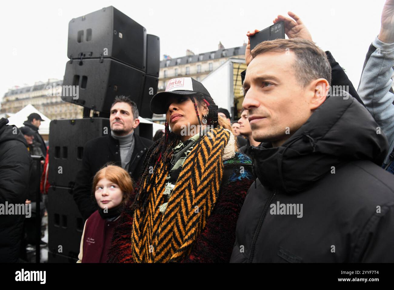 Paris, France. 21st Dec, 2024. Samaha Sam and Hugo Clement attend Paul ...