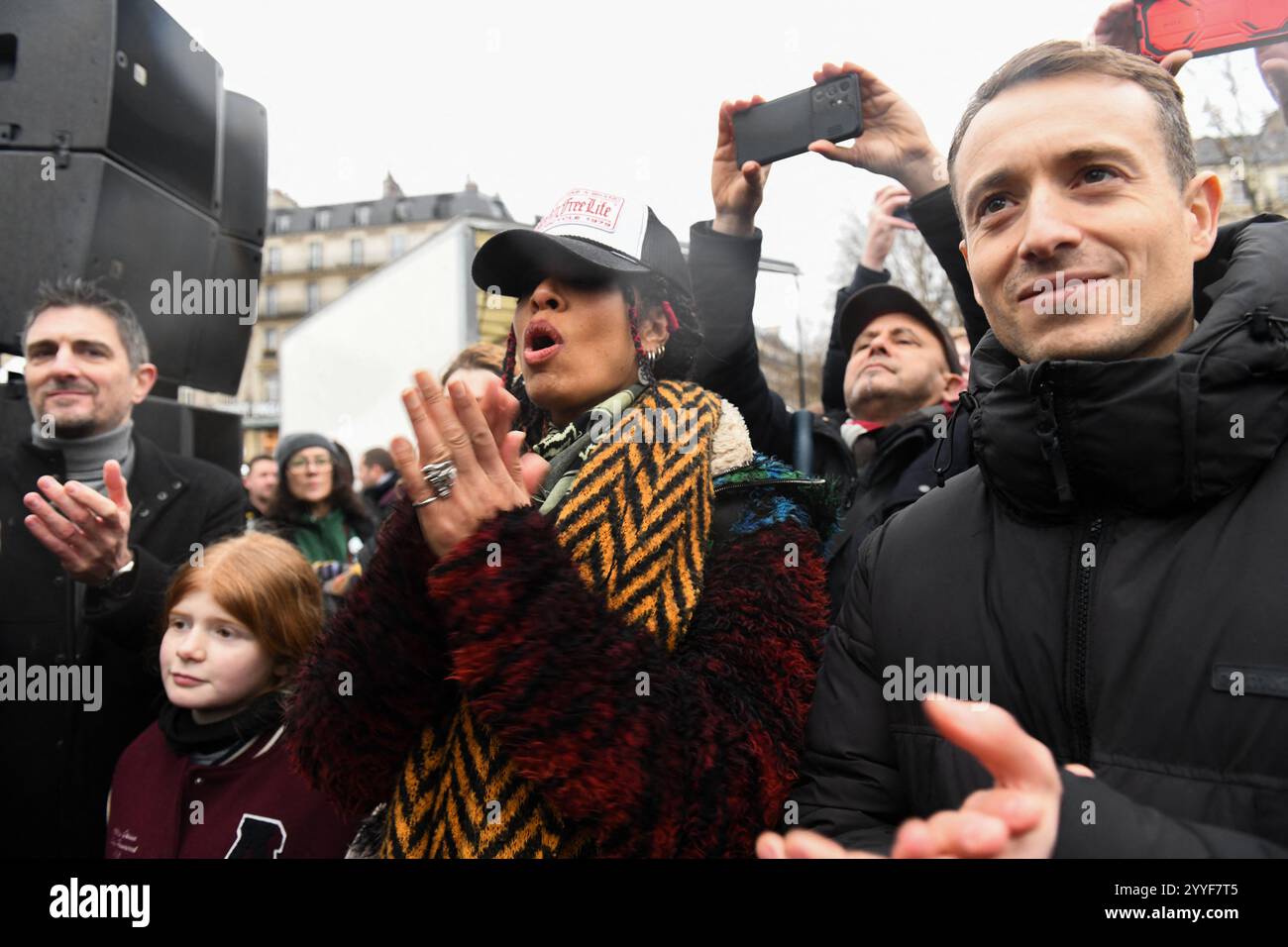 Paris, France. 21st Dec, 2024. Samaha Sam and Hugo Clement attend Paul ...