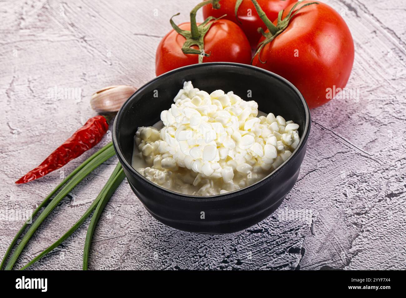 Dairy Cottage cheese Curd in the bowl Stock Photo - Alamy