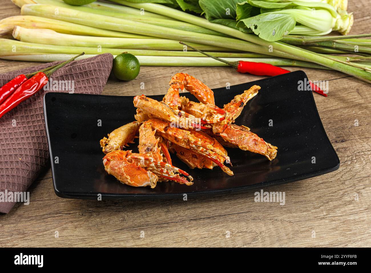 Delicous steamed Spider crab Claws snack Stock Photo - Alamy