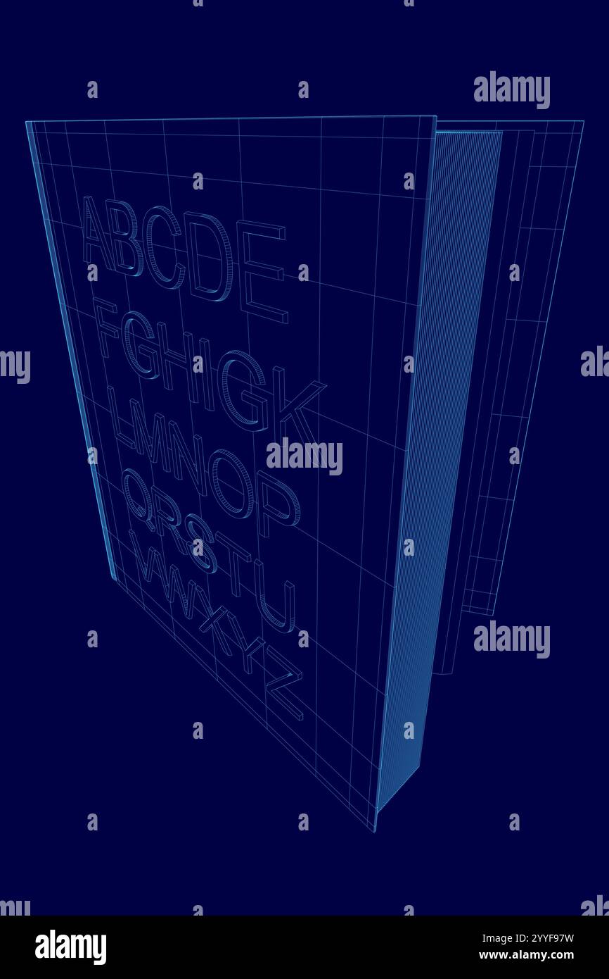 Wireframe alphabet font vector hi-res stock photography and images - Alamy