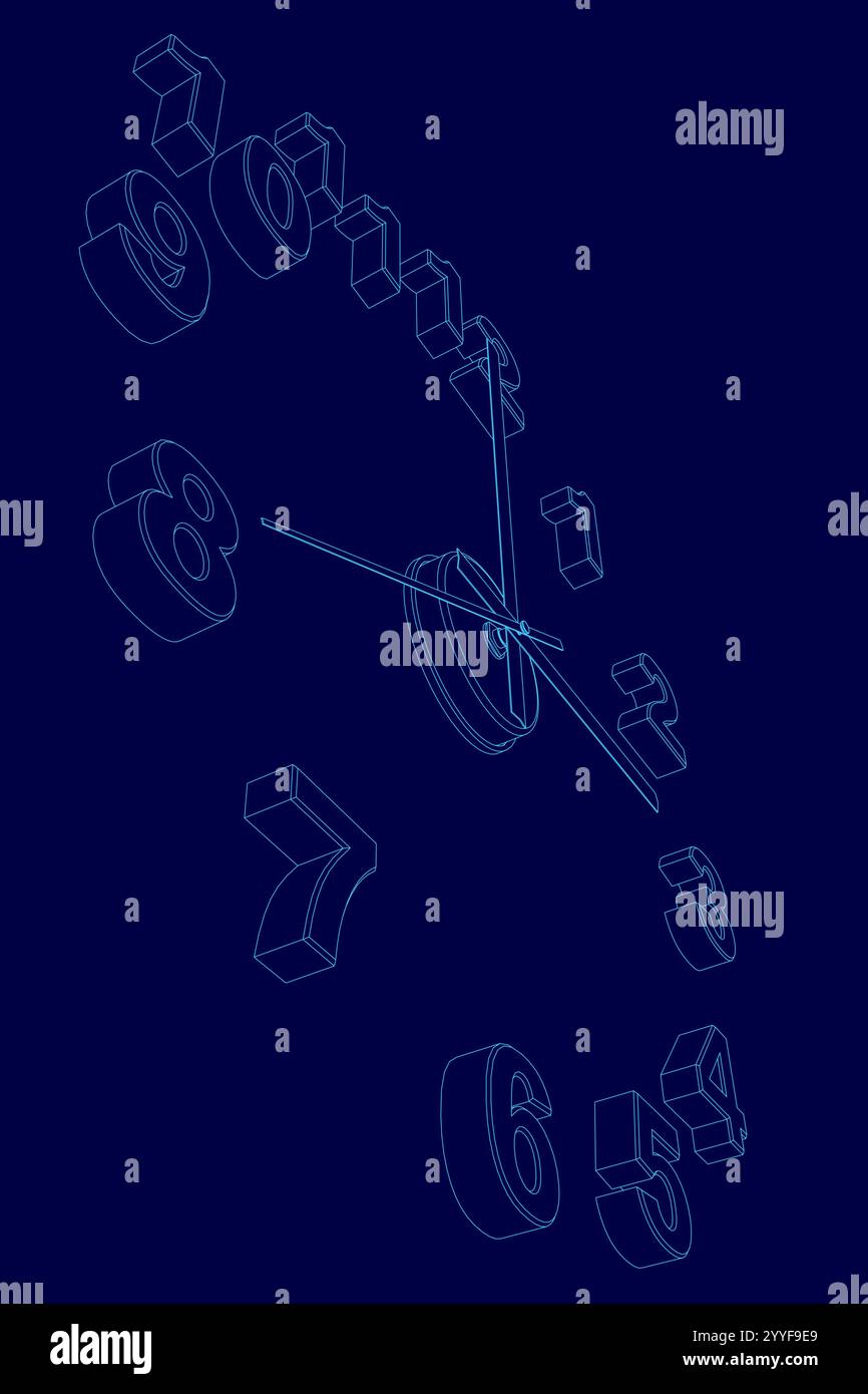 Time contour Flat Design Icon. Vector illustration Stock Vector Image ...