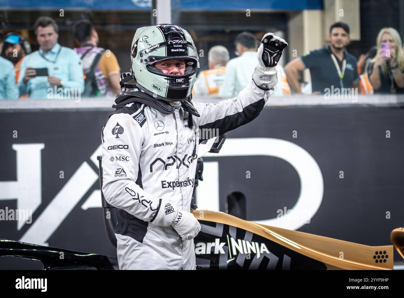 Yas Island, Abu Dhabi. 6-8 December 2024. F1 Abu Dhabi Grand Prix. The actor Brad Pitt working ...